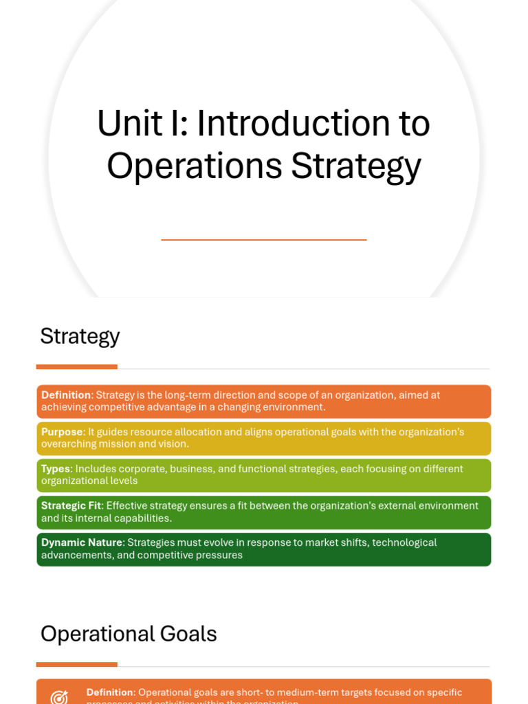 Unit1-OS | PDF | Strategic Management | Competitive Advantage