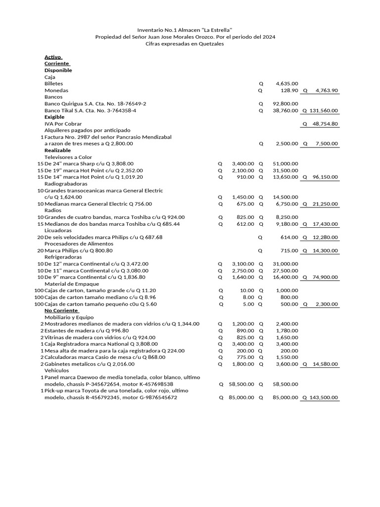 Docsity Ejercicio Numero 1 Practiquemos Contabilidad | PDF