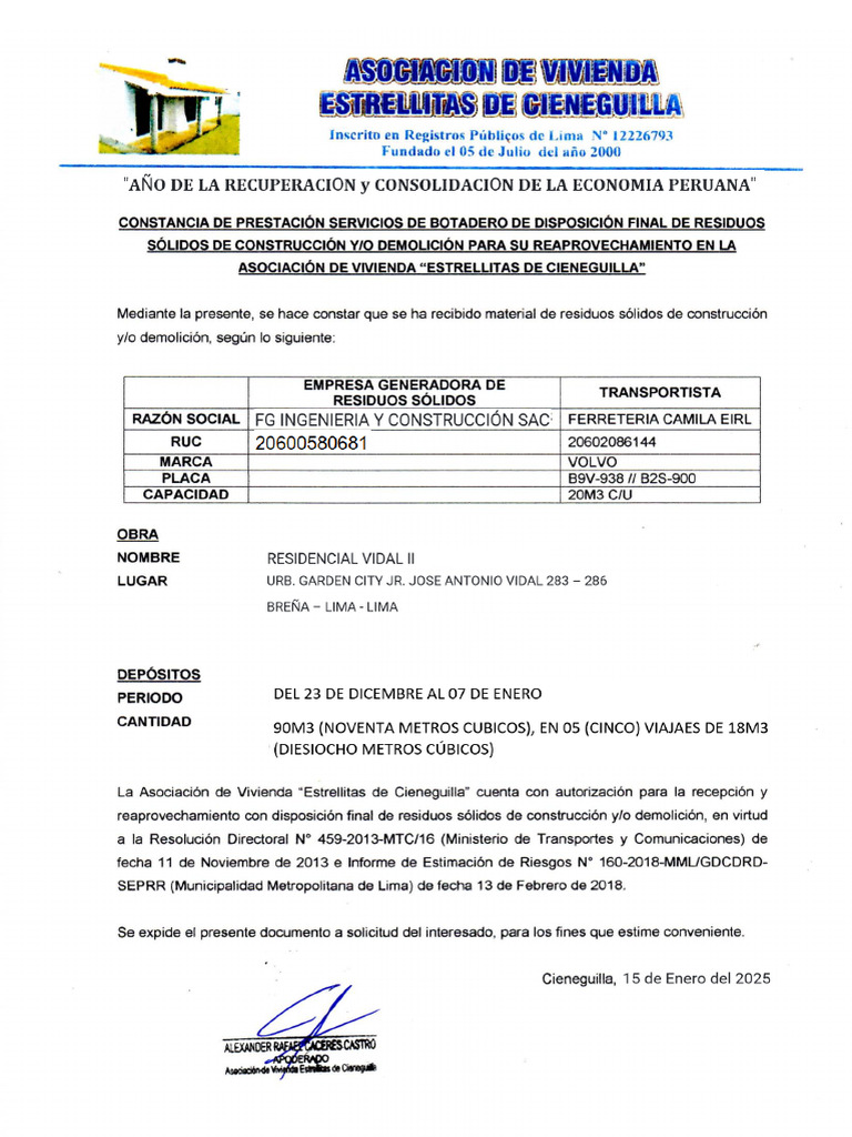 Certificado-De-Botadero | PDF