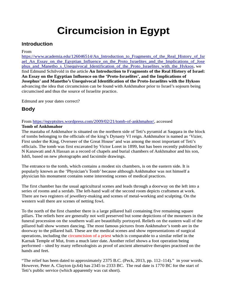Circumcision_in_Egypt | PDF | Egyptian Pyramids | Ancient Egypt