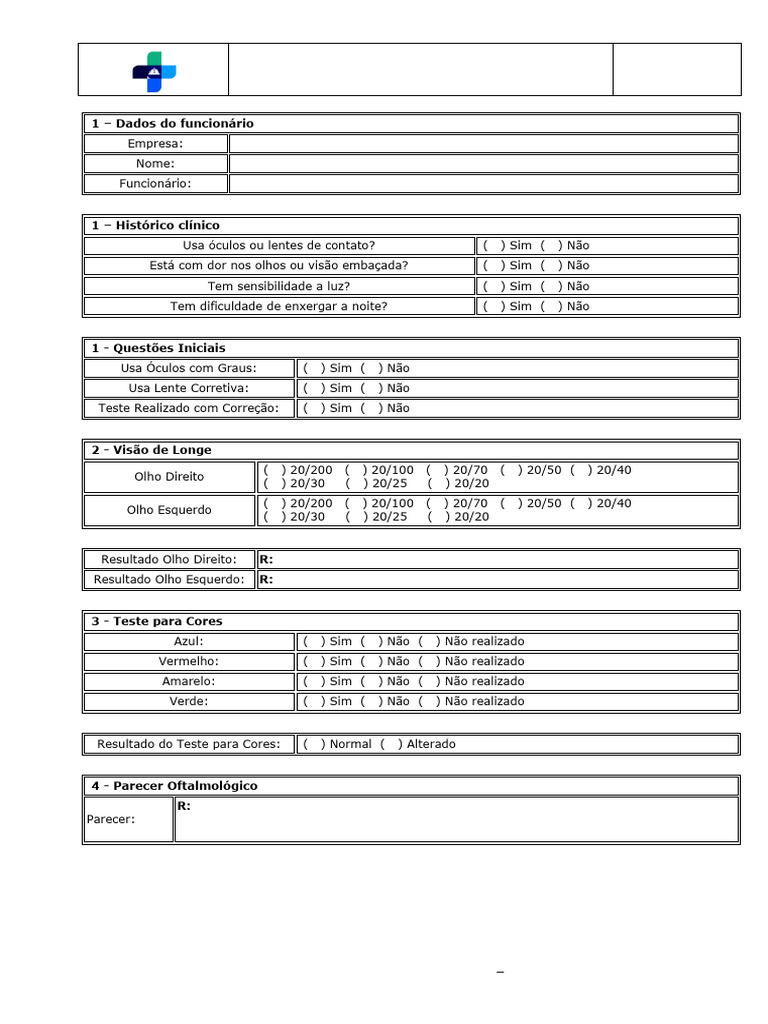 Teste de Acuidade Visual - SGG | PDF