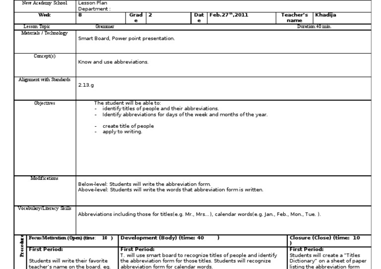 New Lesson Plan-1 | PDF