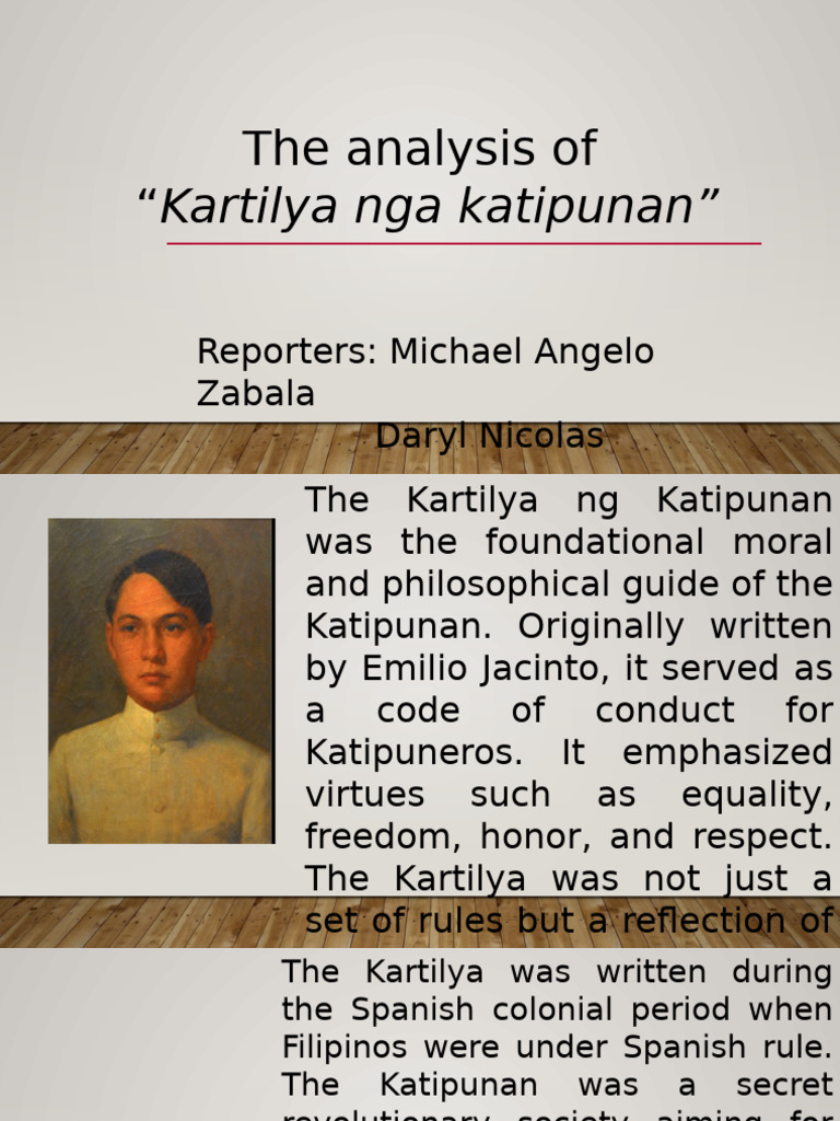 The Analysis of Kartilya NG Katipunan | PDF