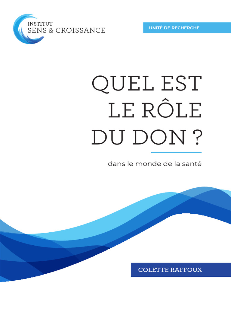 Le Don dans la Santé : Un Acte Essentiel | PDF | Économie | Macroéconomie