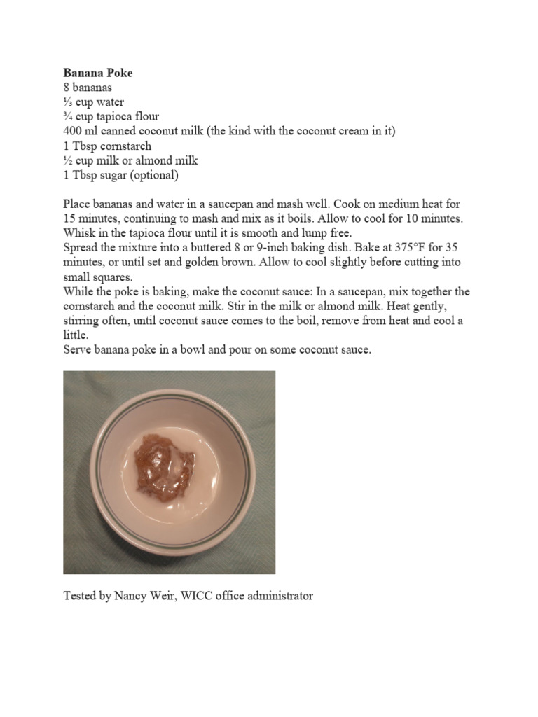 Banana Poke Recipe | PDF