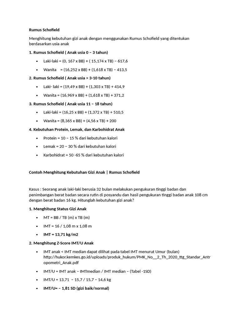 Rumus Schofield | PDF
