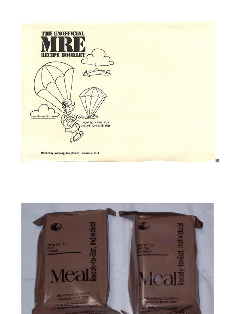 MRE Unofficial Recipe Booklet | PDF