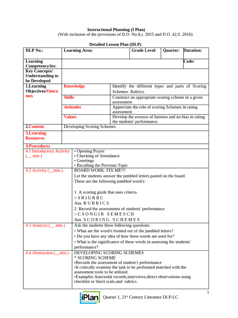 Developing Effective Scoring Schemes | PDF | Rubric (Academic ...