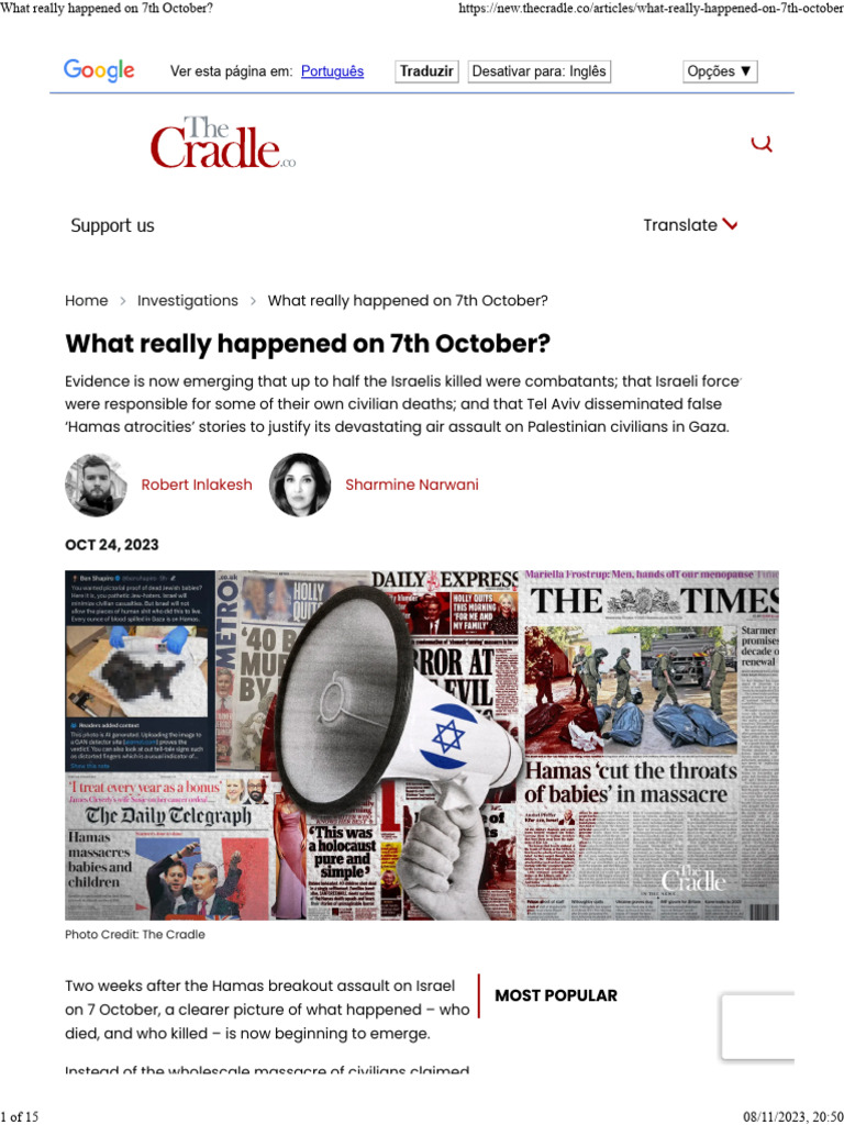 What Really Happened On 7th October | PDF | Hamas | Israel