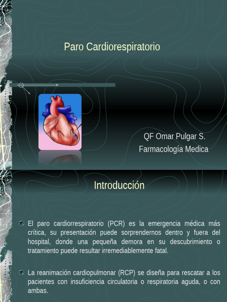 Paro Cardiorespiratorio | PDF | Bilis | Paro cardíaco