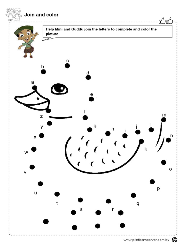 4 4 5 English Alphabets Join and Color | PDF