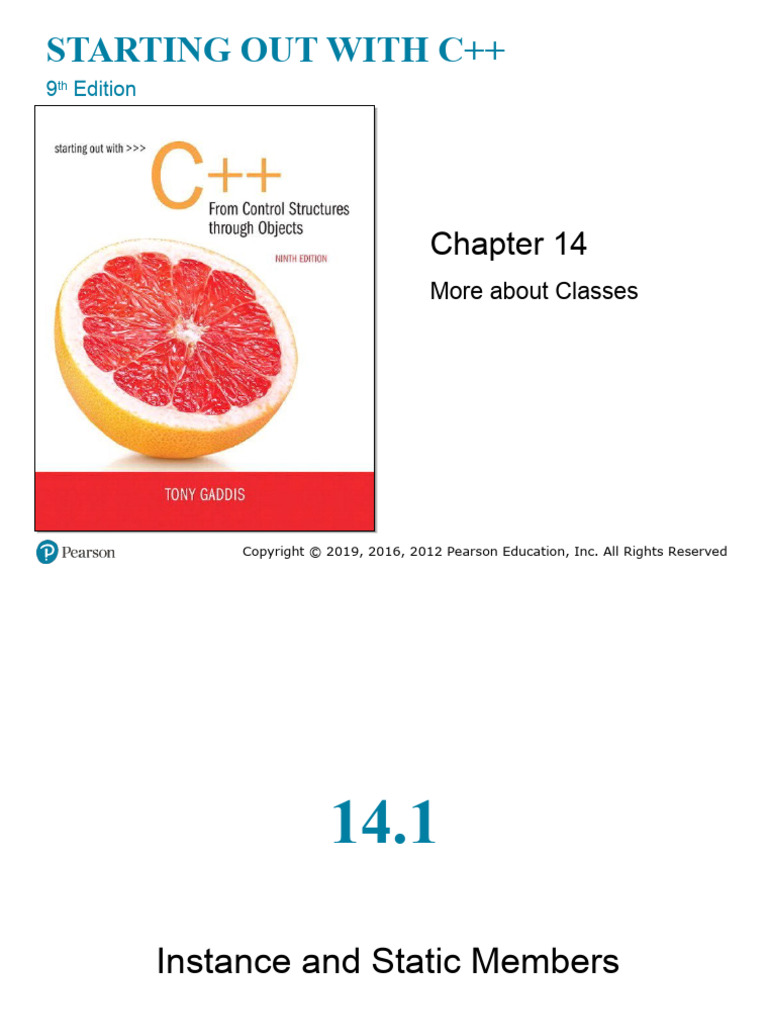SOW - C++ - CSO - Chapter - 14 - 9e - Tagged | PDF | Class (Computer ...