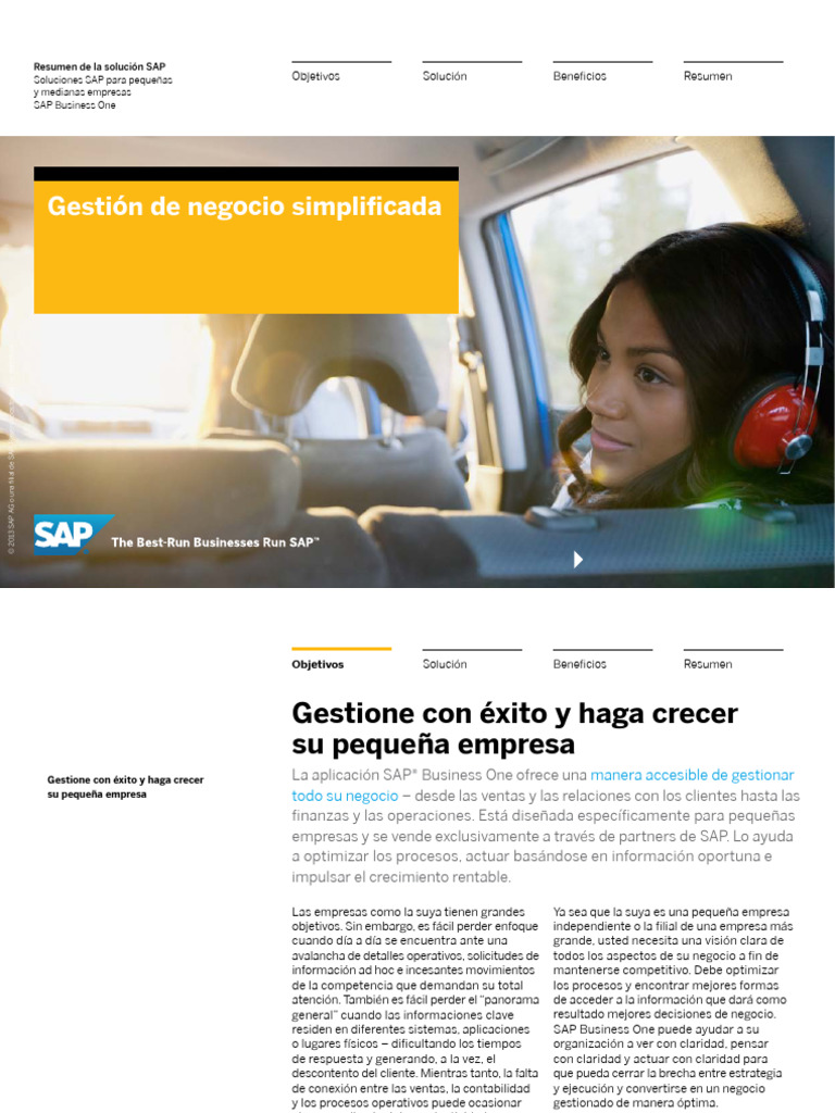 Brochure Sapb1 | PDF | Contabilidad | Software