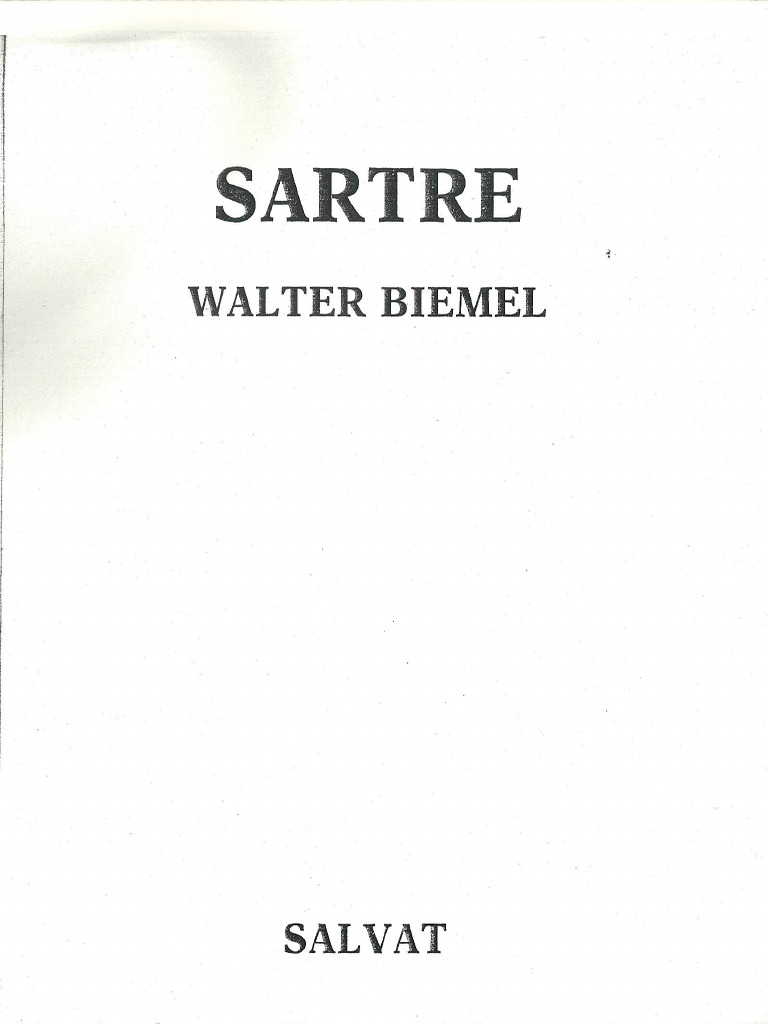 Biemel Sobre Sartre0001 | PDF