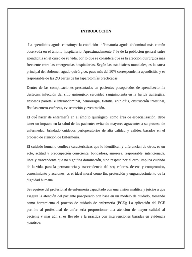 APENDICITIS | PDF | Enfermedades y trastornos | Medicina