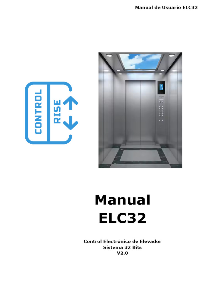 Manual ELC32: Control Electrónico de Ascensores | PDF | Relé | Ascensor