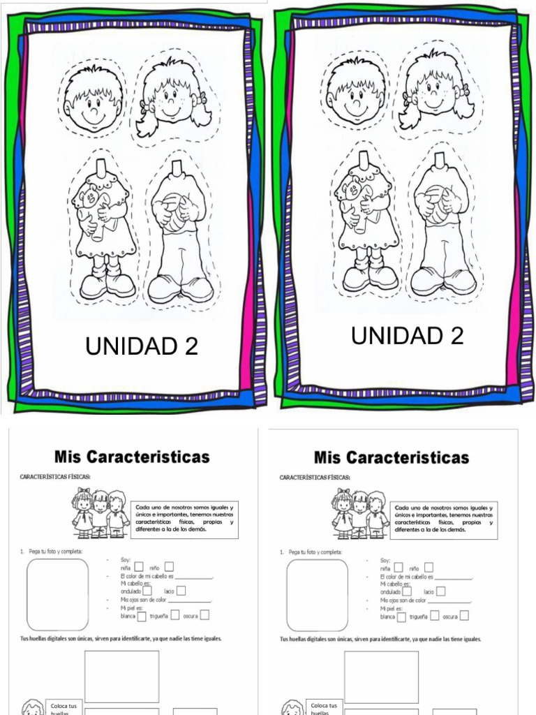Hojas de Trabajo Unidad 2 Parvulos 2 | PDF