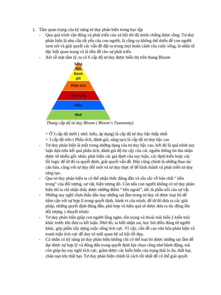 KỸ NĂNG TƯ DUY PHẢN BIỆN | PDF