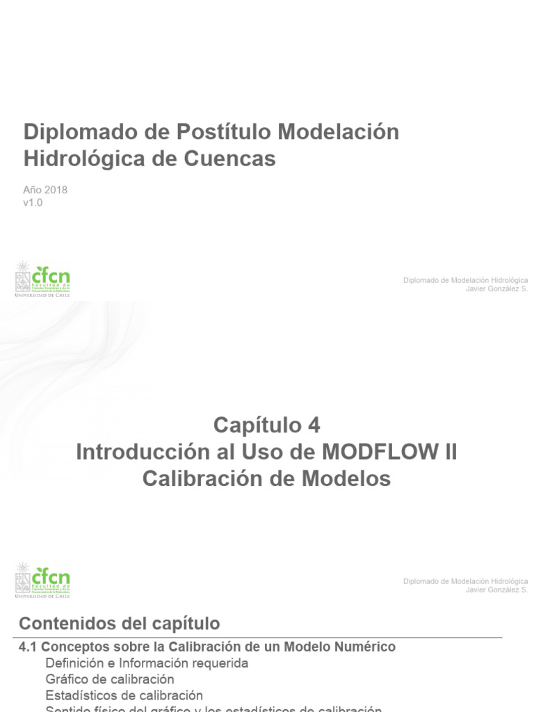 Diplomado Semana 14 Calibraci N de Modelos y PEST | PDF | Hidrología | Agua