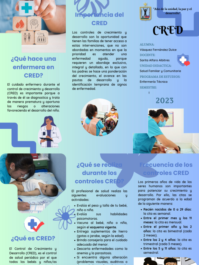 Triptico - Cred | PDF | Enfermería | Enfermedades y trastornos humanos
