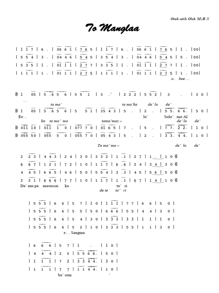 Tomanglaa Sangmane-Maneku | PDF