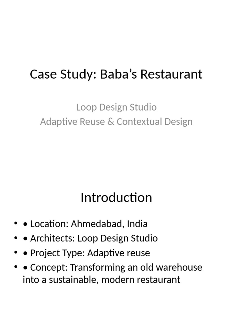 Babas Restaurant Case Study | PDF