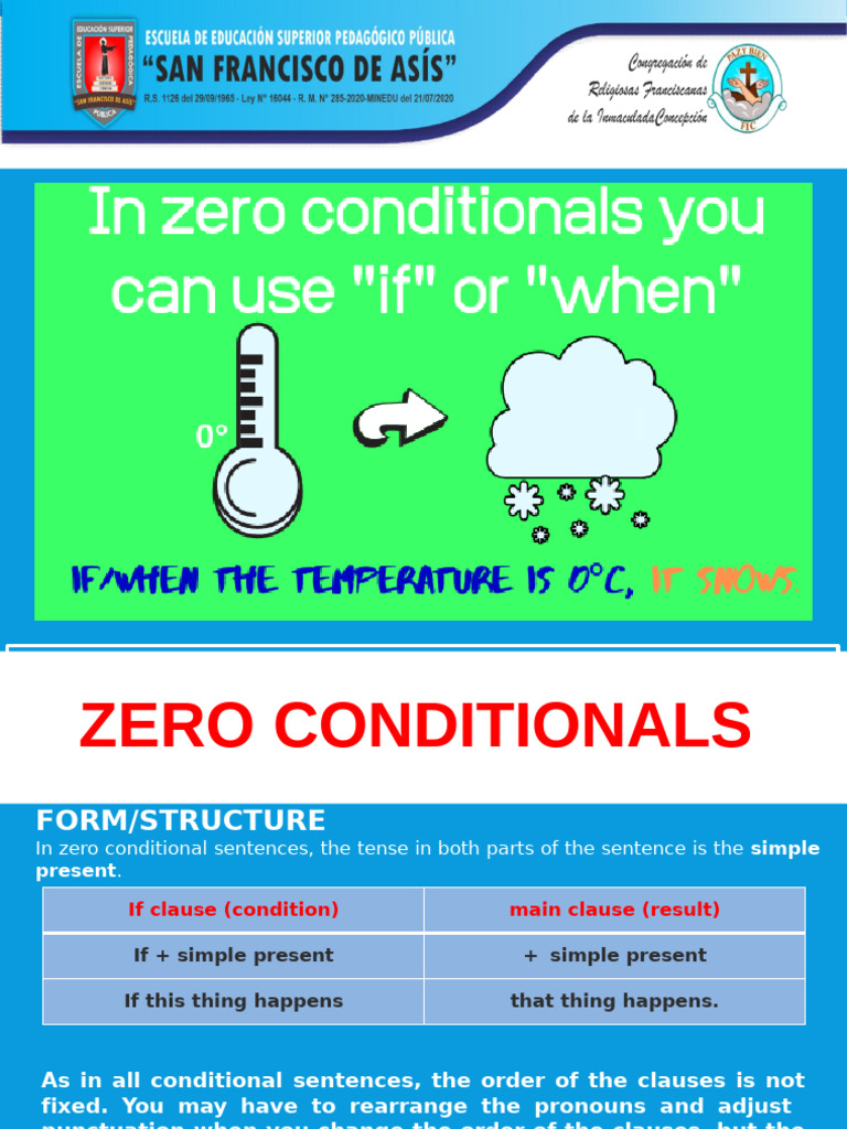 Zero Conditional PP Tee SPP | PDF | Sentence (Linguistics) | Clause