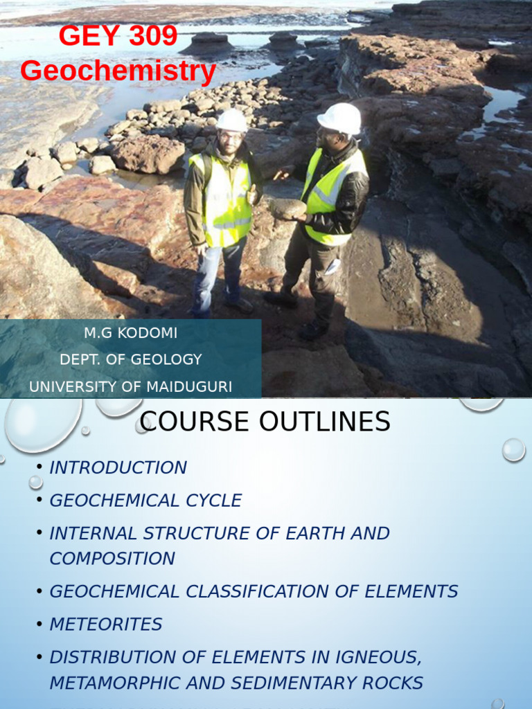 Geochemistry Course Outline and Concepts | PDF | Geochemistry | Crust ...