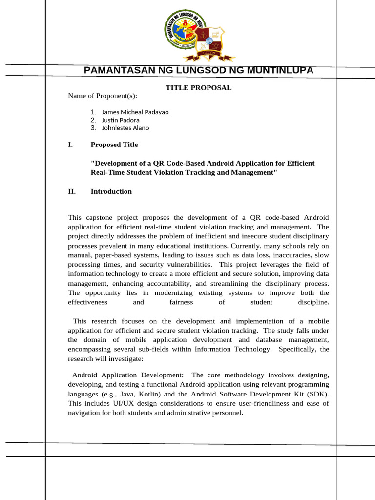 Development of A QR Code Based Android Application For Efficient Real ...