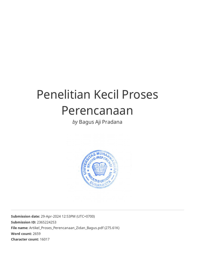 Hasil Turnitin Mini Riset | PDF