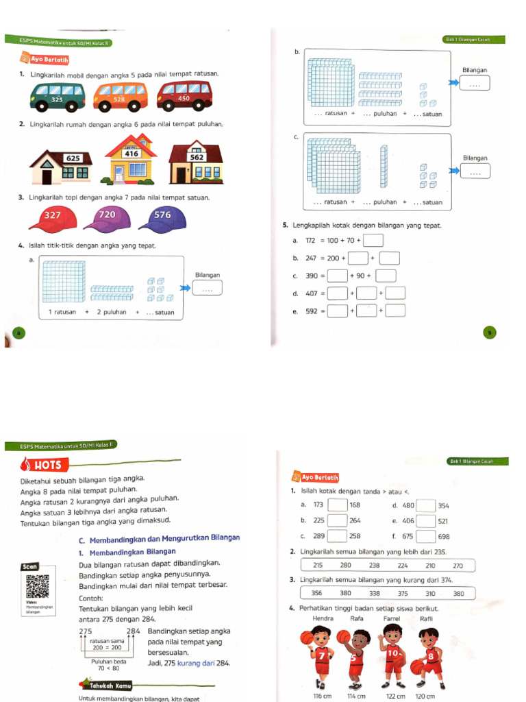 Kelas 2 MTK Halaman 8-9-10-11 | PDF