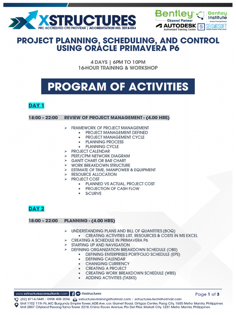 Project Planning, Scheduling, And Control Using Primavera P6 | PDF