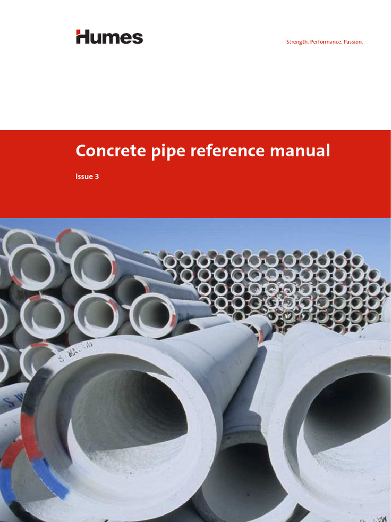 Concrete Pipe Reference Manual Guide | PDF | Pipe (Fluid Conveyance ...
