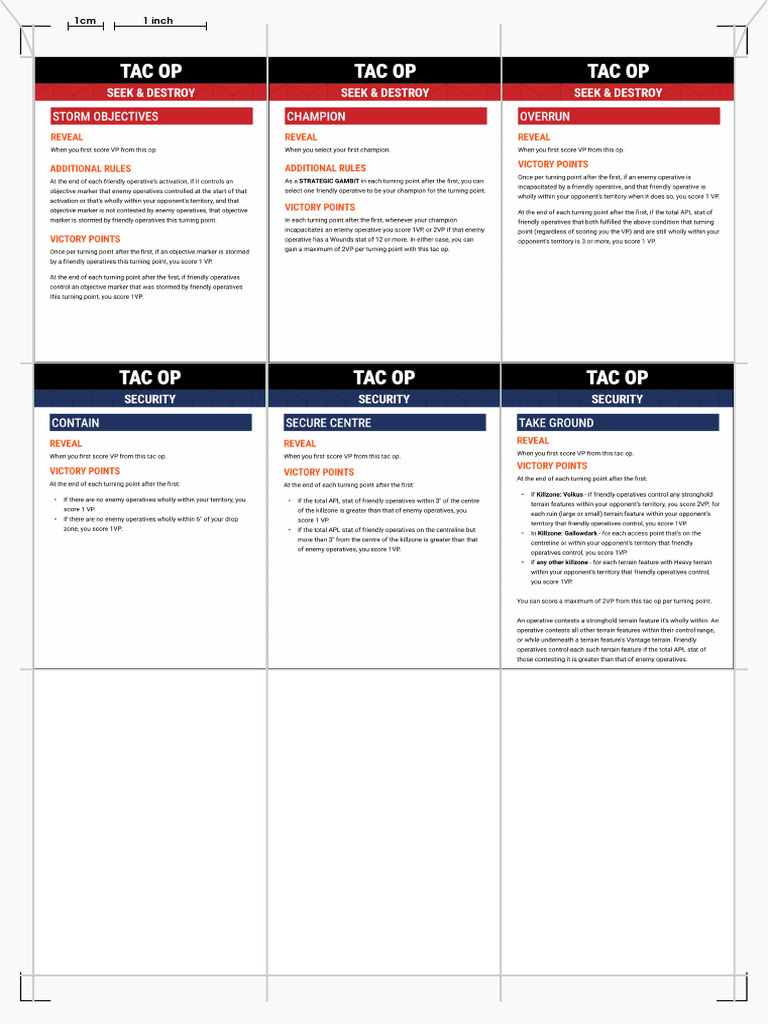 kt24 Cards Tac Op See/sec | PDF