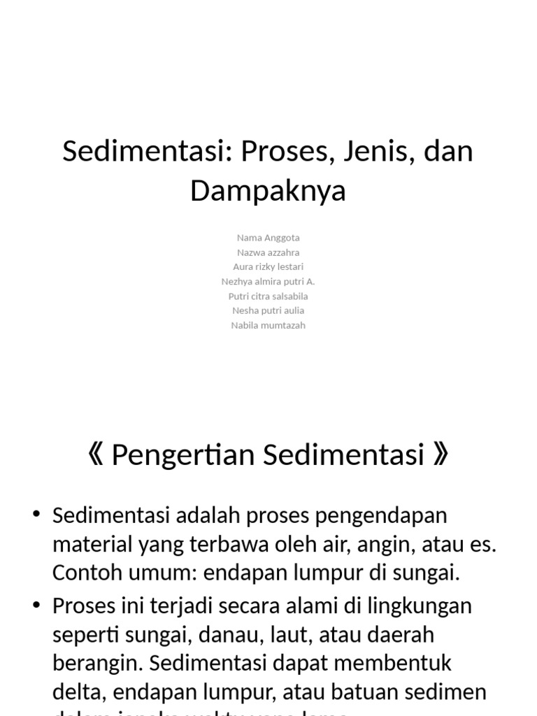 Sedimentasi PPT | PDF