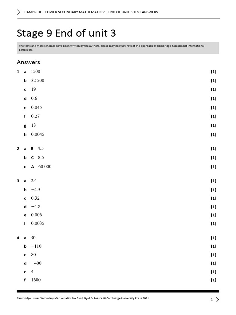 Unit 3 End-Of-unit Test Answers | PDF | Student Assessment And ...
