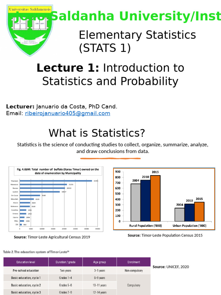 Lecture 1-Introduction to Statistics | PDF | Sampling (Statistics ...