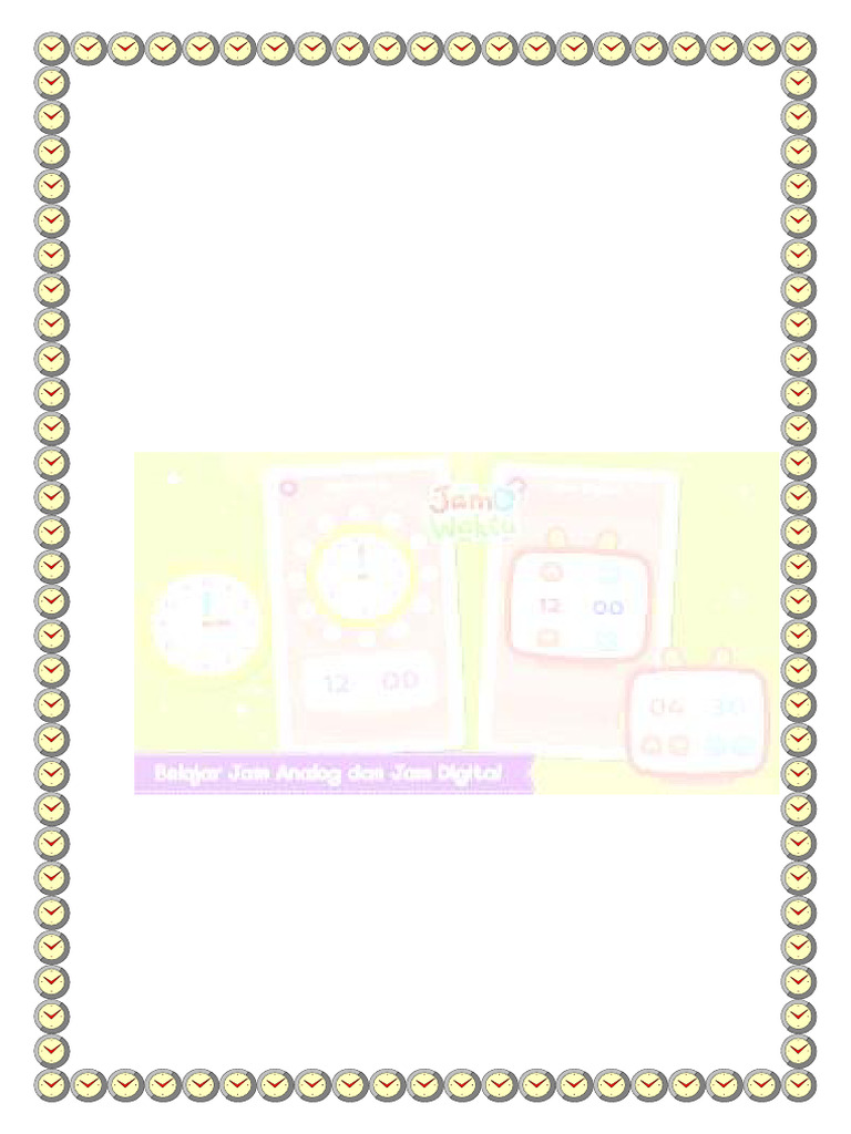 Jam Modul Ajar Kelas 3 Matematika 1 | PDF