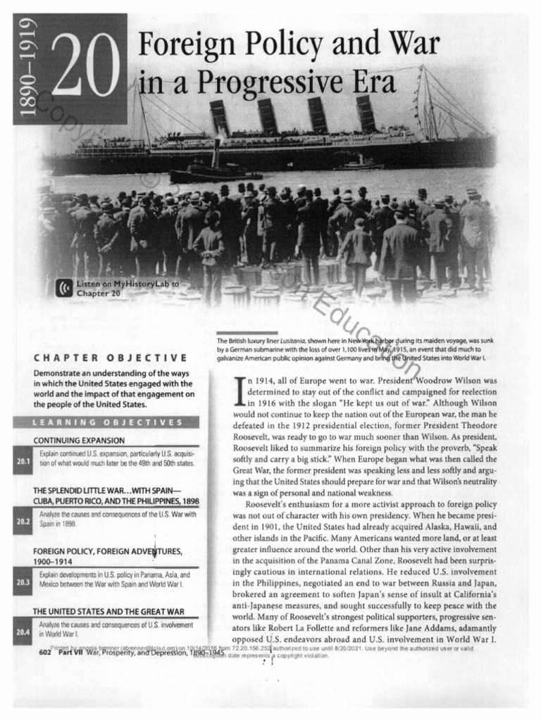 20.0 Progressives Imperialism WWI | PDF
