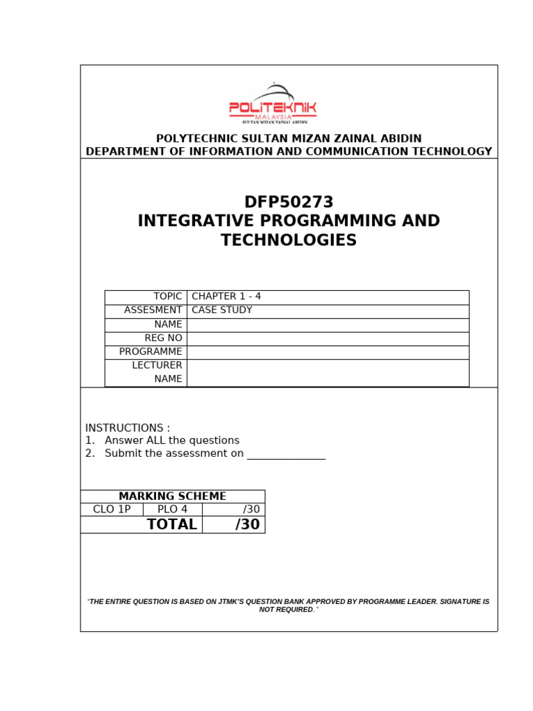 Case Study Dfp50273 Sesi Ipt | PDF | Databases | Computer Science