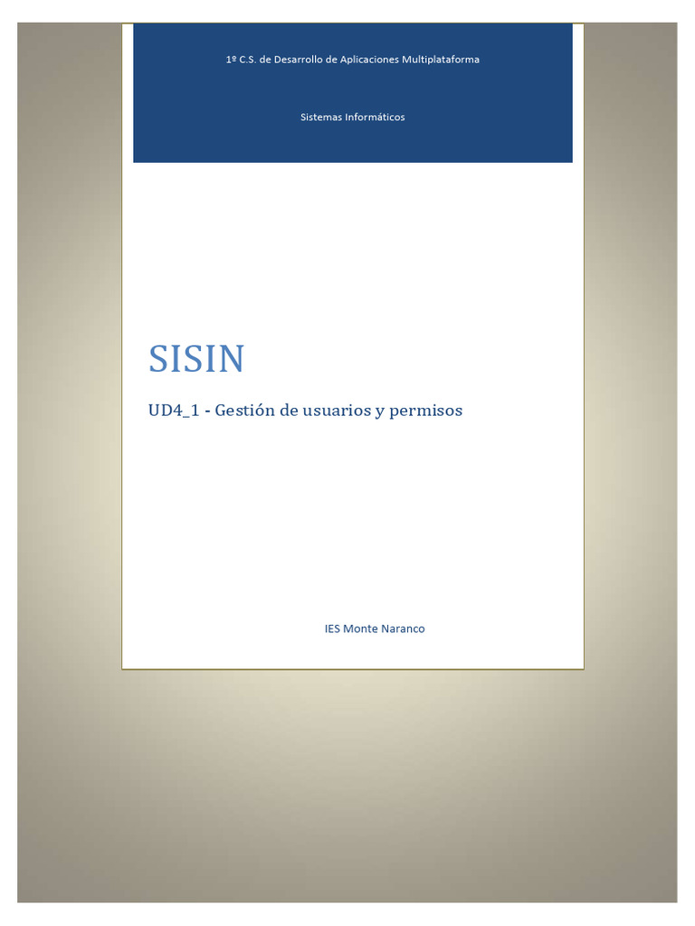 UD4 - 1 - Gestión de Usuarios y Permisos | PDF | Sudo | Archivo de computadora