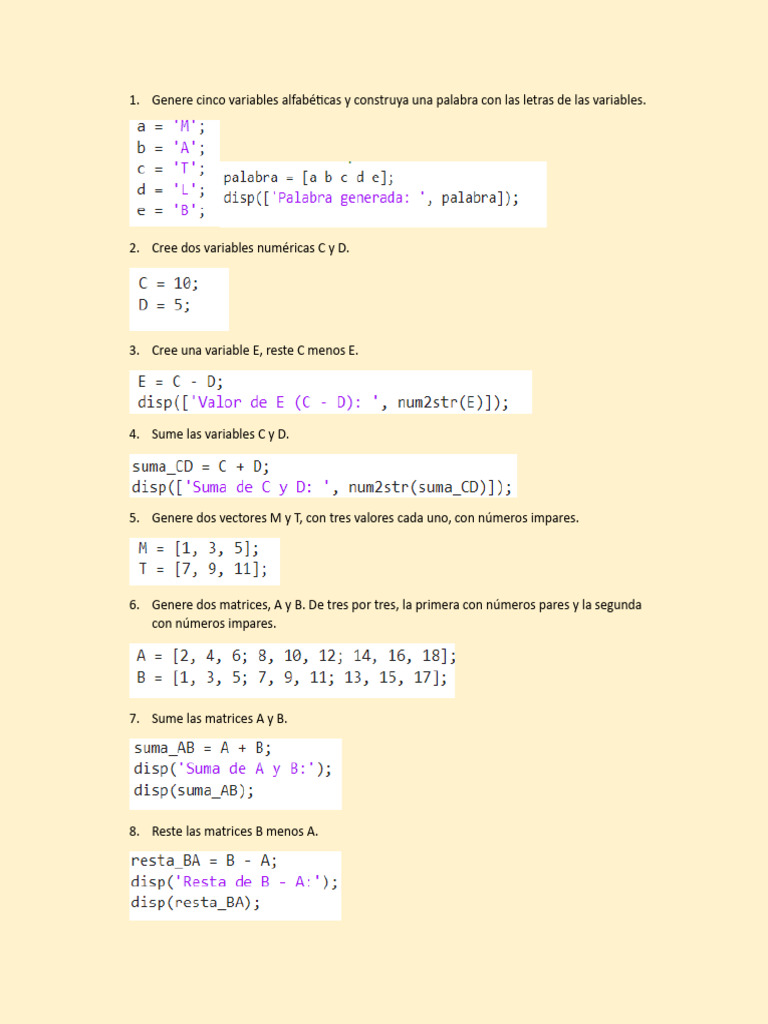 tarea 1 matlab | PDF