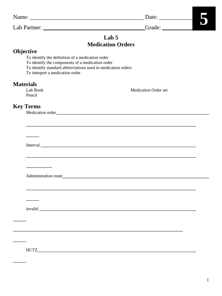 Understanding Medication Orders in Healthcare | PDF | Medical ...