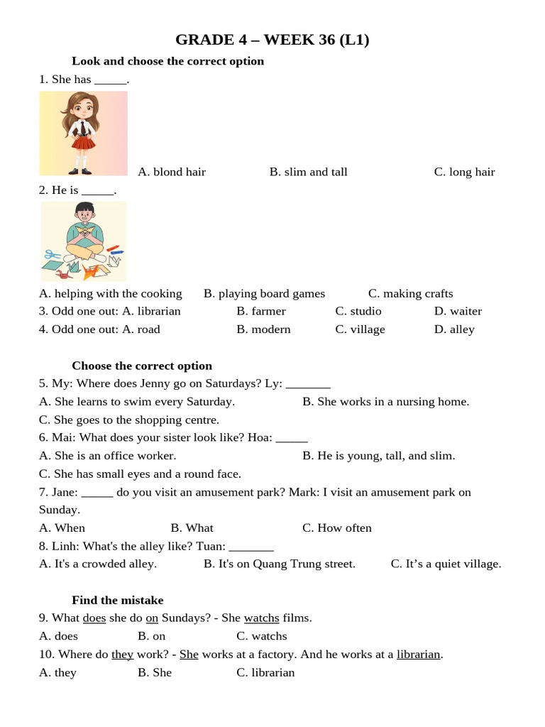 Grade 4 English Counting Exercises | PDF