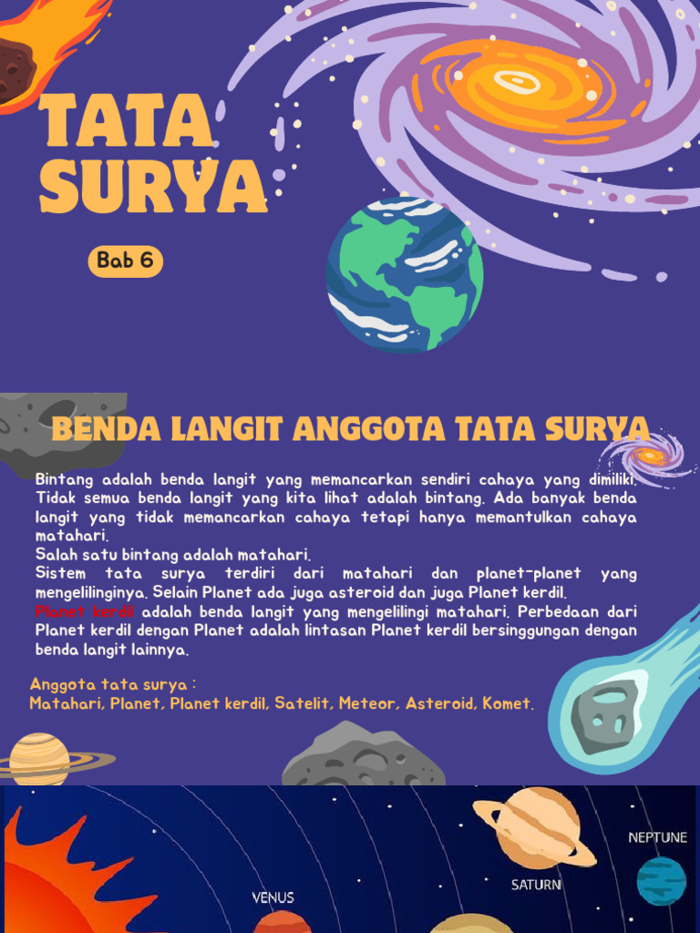 Materi Kelas 6 Bab 6 Tata Surya | PDF
