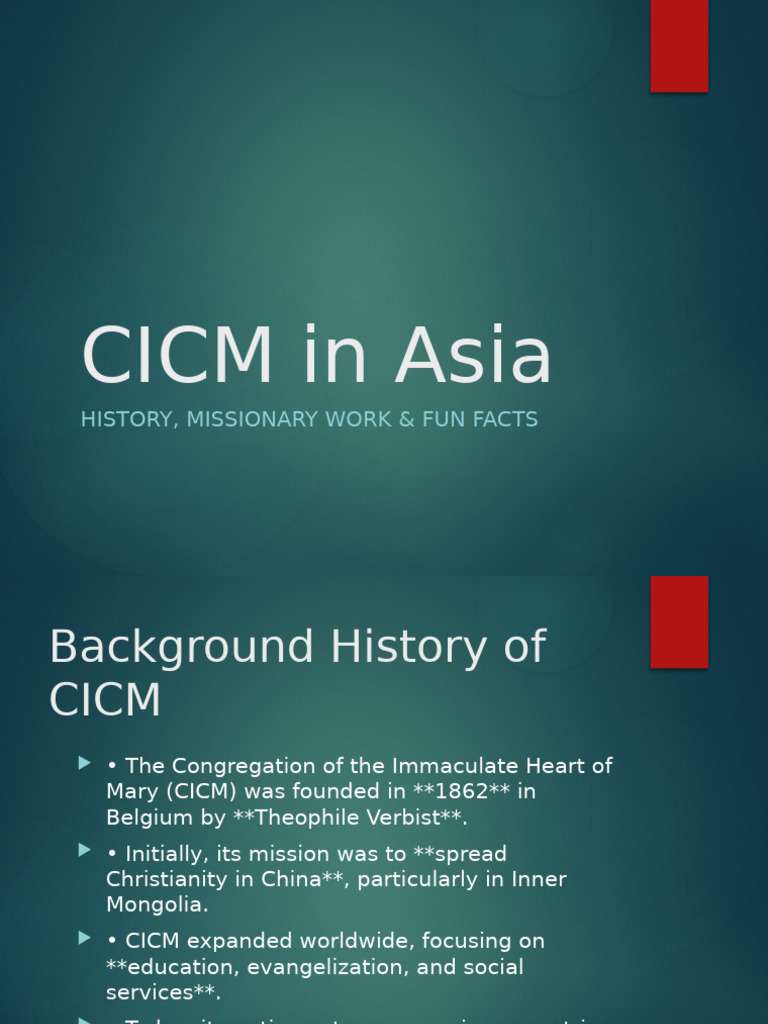 CICM's Mission and Impact in Asia | PDF