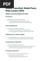 Malala's Nobel Speech: Rhetorical Analysis | PDF | Malala Yousafzai | Logos