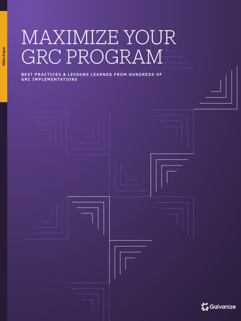 Maximize Your GRC Program | PDF | Information Security | Risk
