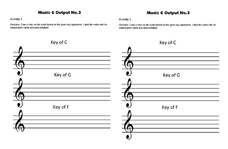KEY SIGNATURE WORKSHEET | PDF