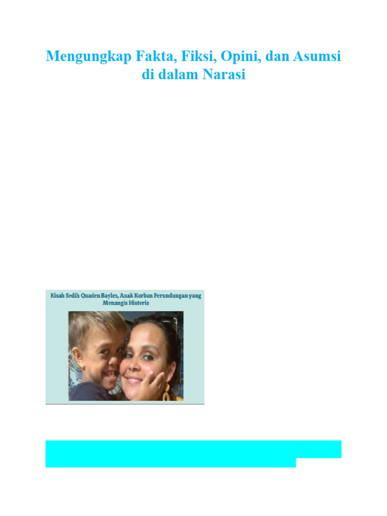 4.4. Mengungkap Fakta, Fiksi, Opini, Dan Asumsi Di Dalam Narasi | PDF